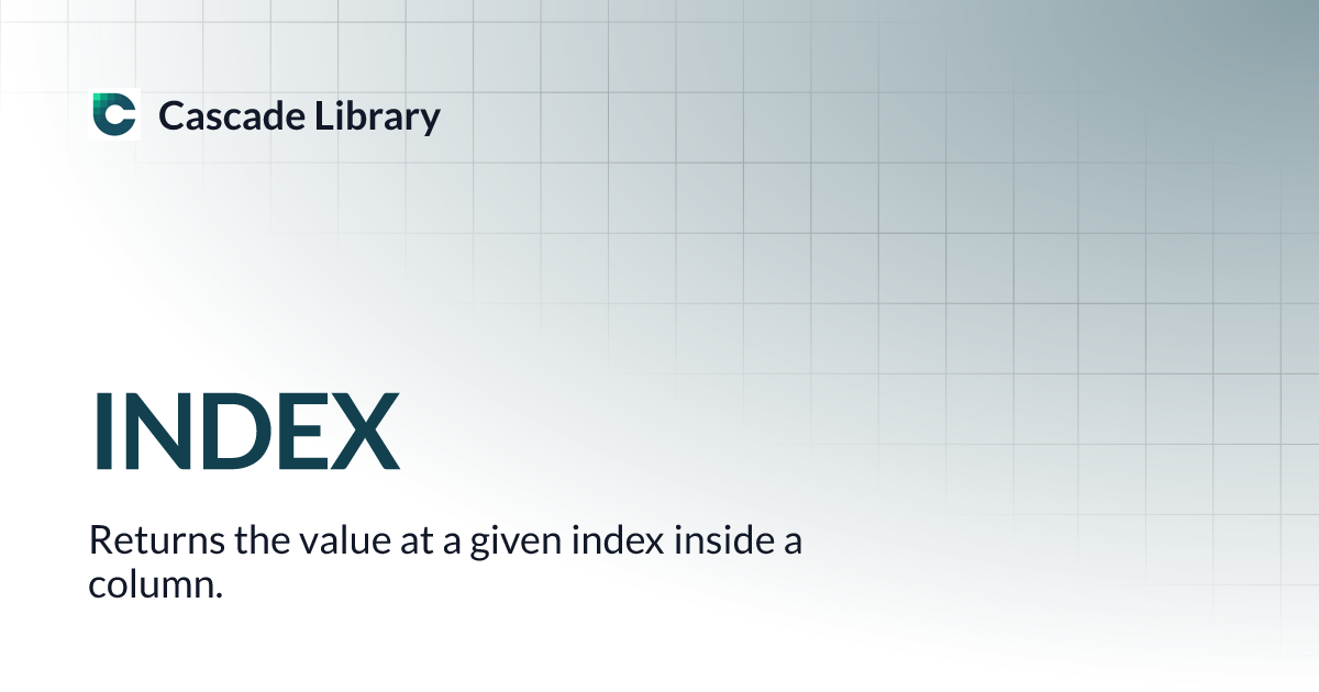 Index Cascade Library