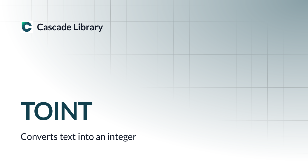 TOINT | Cascade Library
