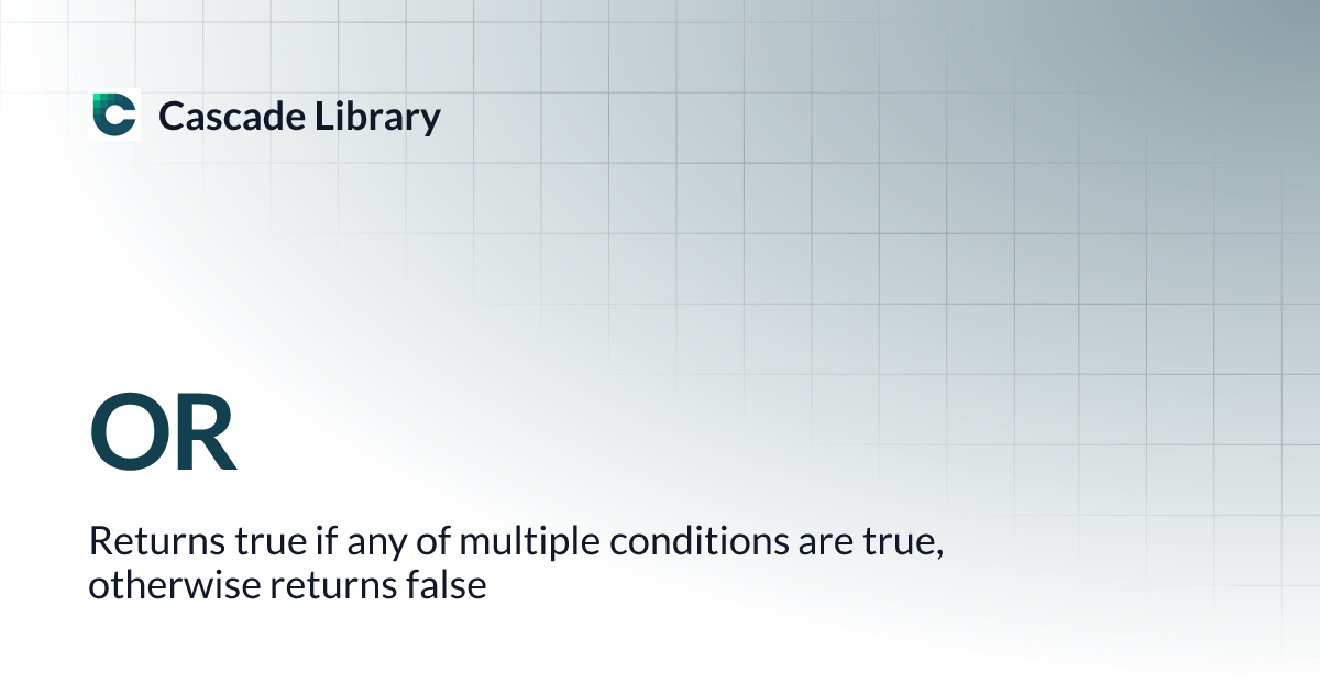 OR | Cascade Library