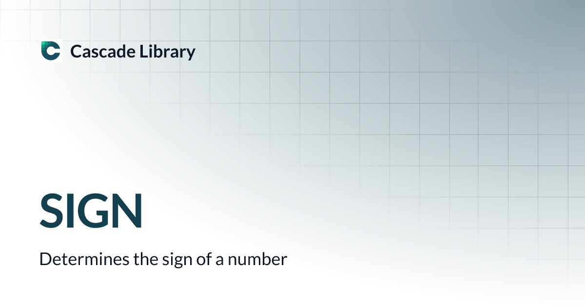 SIGN | Cascade Library