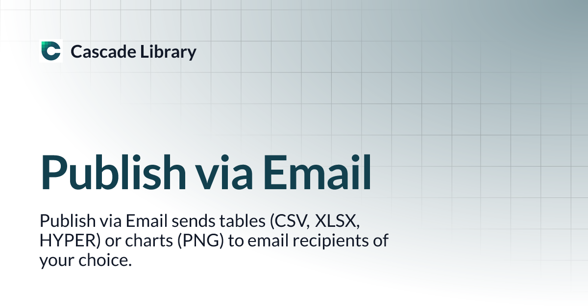 Publish via Email | Cascade Library
